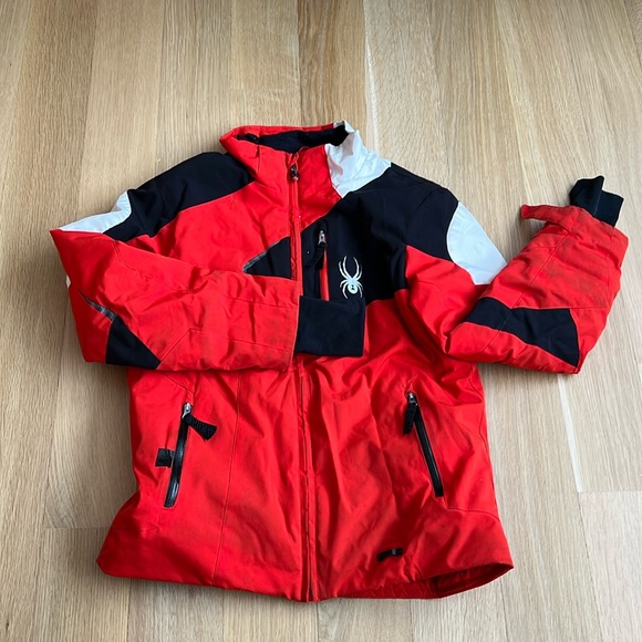 Spyder | Jackets & Coats | Spyder Boys Waterproof Insulated Black Red ...